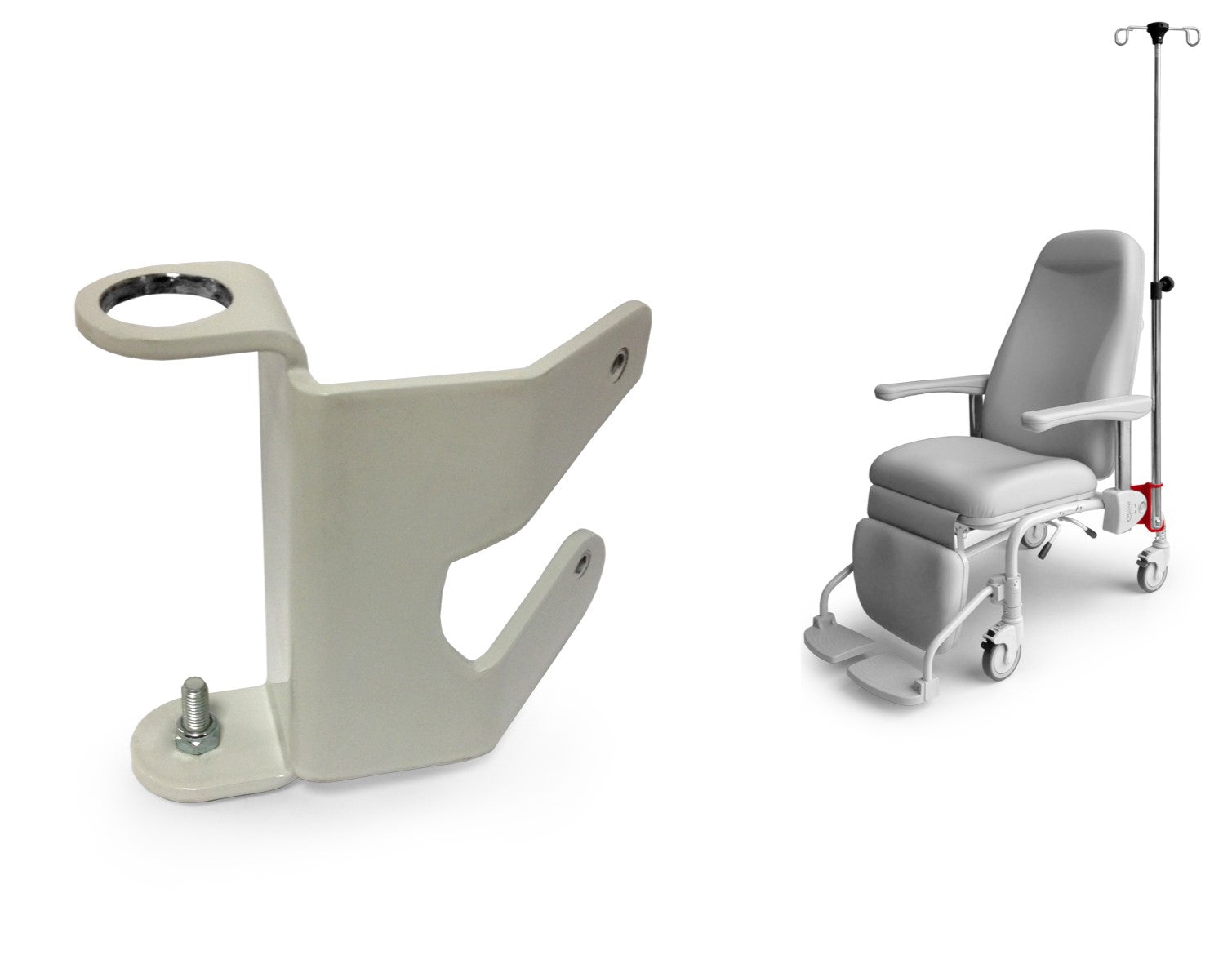 IV pole & left bracket | Caremed Alrick | TX chairs – Caremed ...